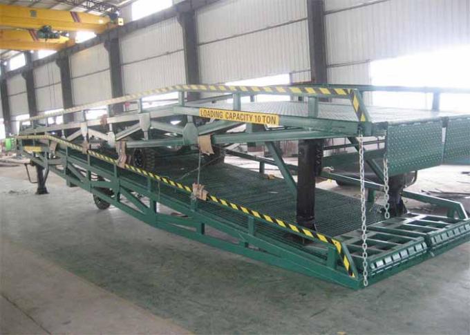 10 Ton - 15 Ton Portable Steel Loading Dock Ramps With Solid Tyres