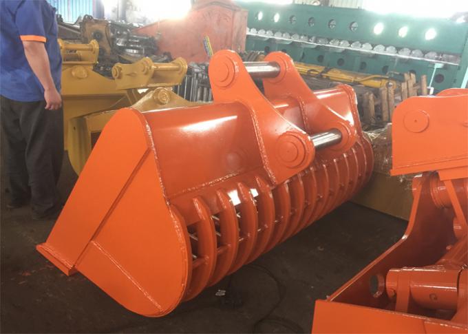 Hitachi ZX350 Excavator Skeleton Bucket With 2000mm Width Orange Color